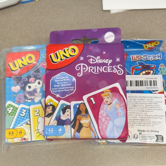 Mattel | Games | Mattel Uno Disney Princess Card Games Purple Blue Red ...